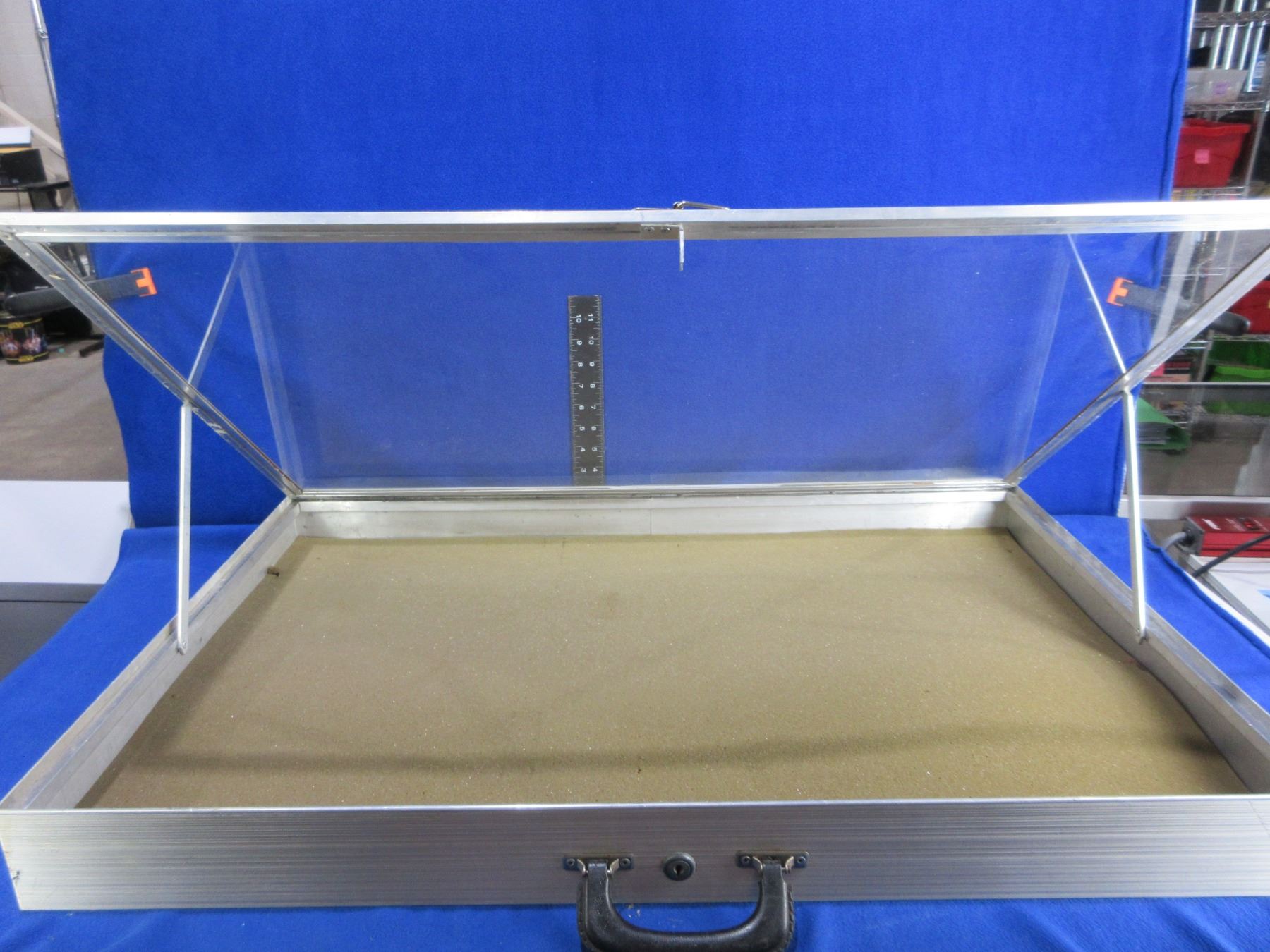 Aluminum Display Case with Tempered Glass - 34" x 22" x 3 1/8" - PICK ...