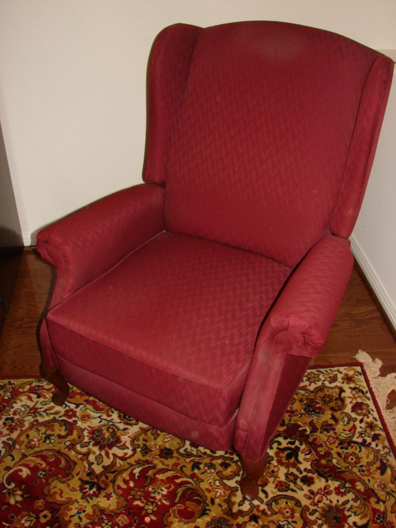 Red Wingback Recliner