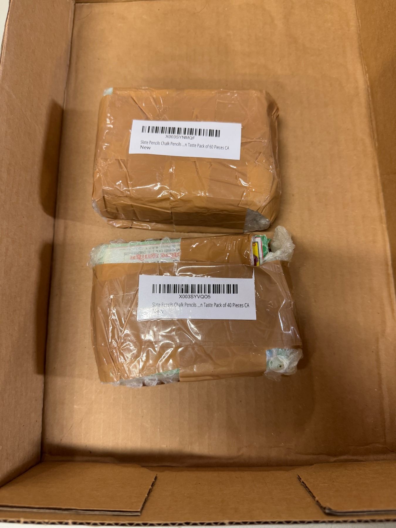 Slate chalk, pencils