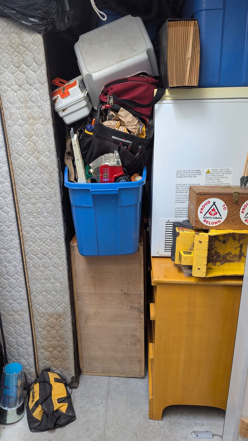 Contents of storage locker unit 907 5x10 hallway pick up Saturday until ...