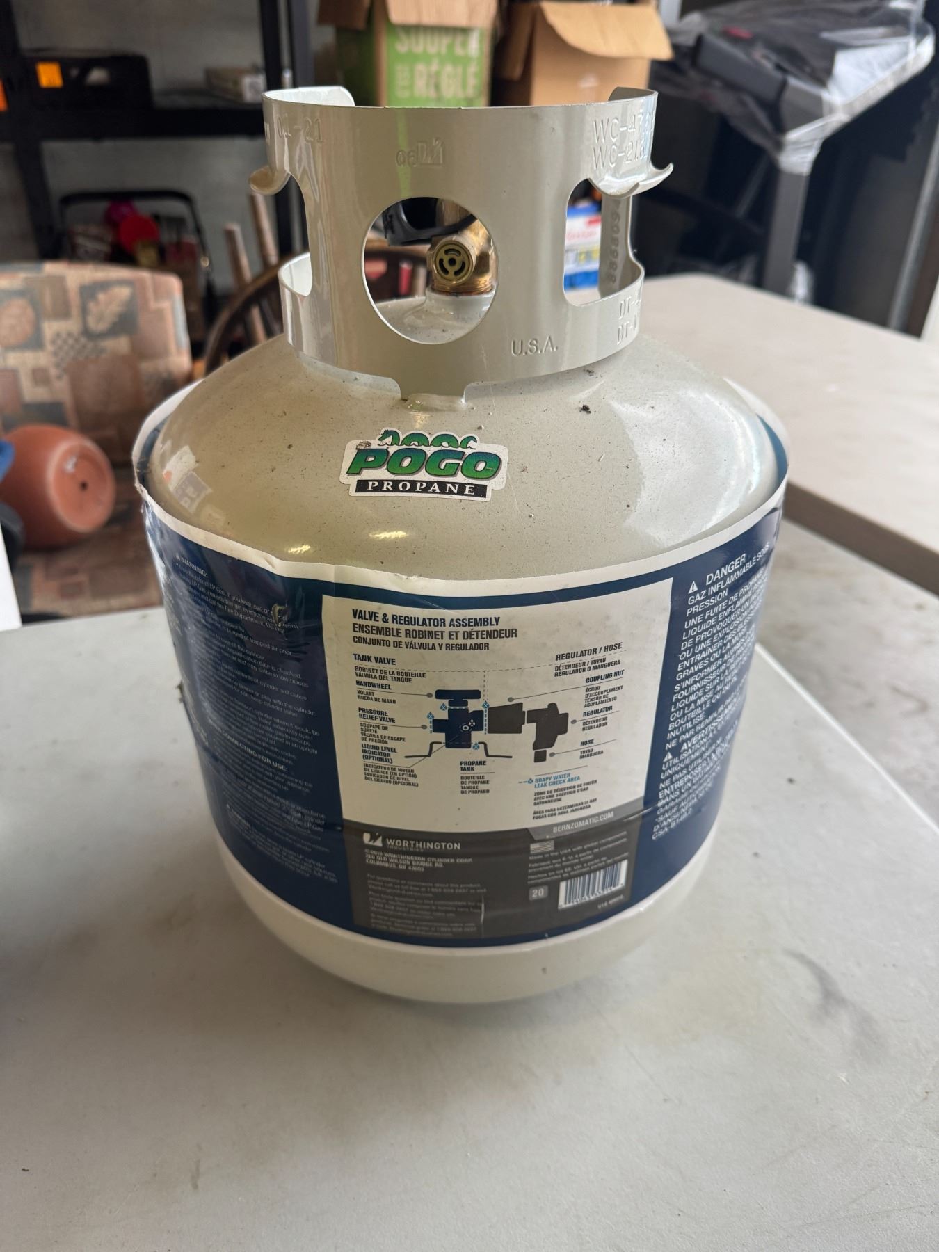 Propane tank almost full