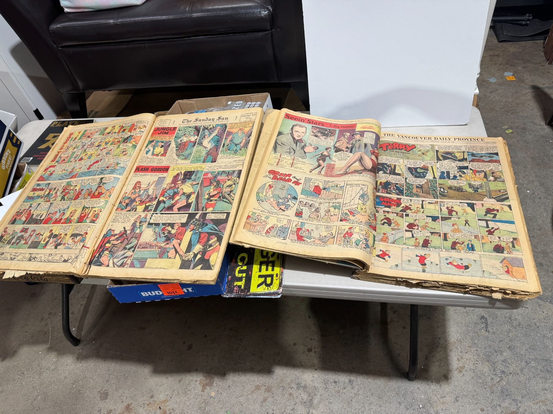 2 large scrapbook collection, Vancouver province, newspaper, color ...