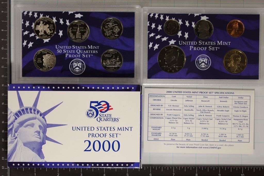 2000 US PROOF SET (WITH BOX) WITH CERTIFICATE