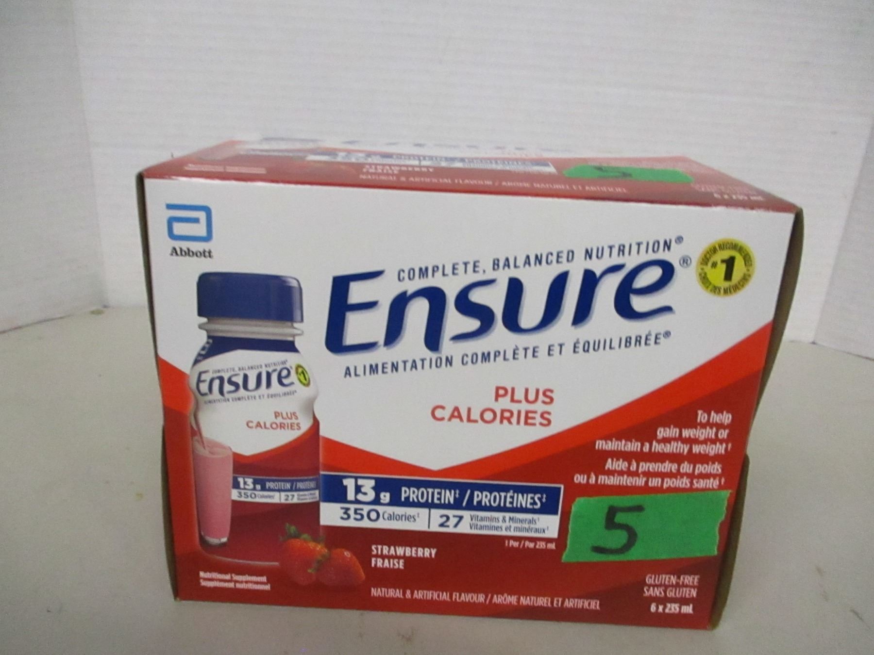 NEW: ENSURE PLUS STRAWBERRY (6 BOTTLES X 235 ML) - BOX