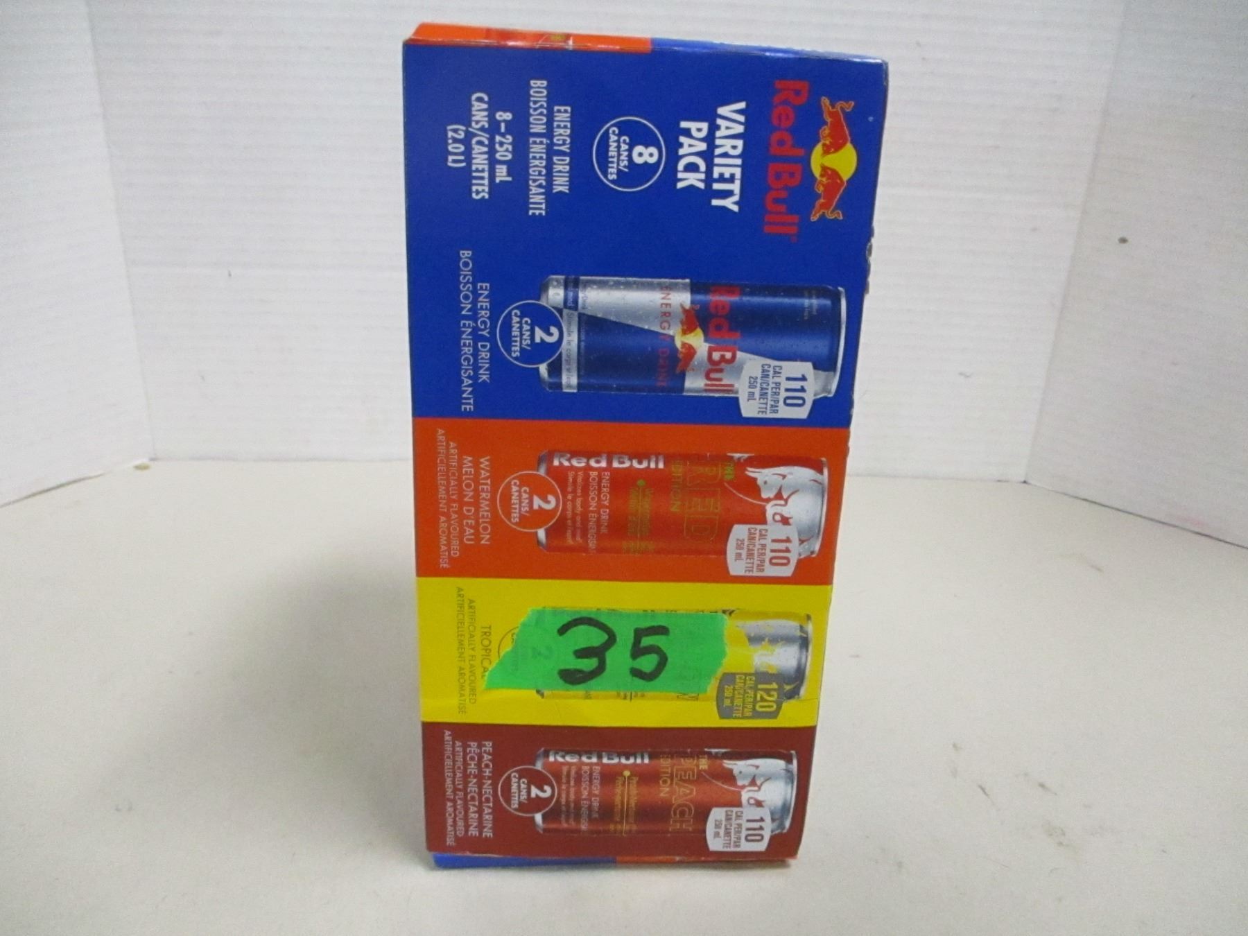 FREIGHT DAMAGE (AS IS): RED BULL VARIETY PACK (8 CANS) - BOX