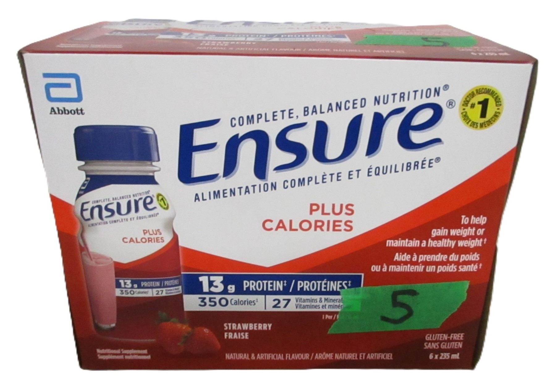 NEW: ENSURE PLUS STRAWBERRY FLAVOR (4 BOTTLES X 235 ML)