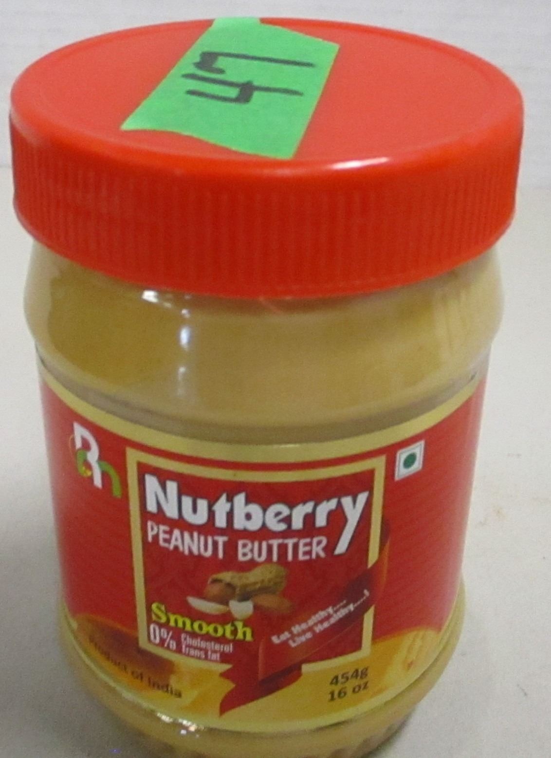 FREIGHT DAMAGE (AS IS): NUTBERRY PEANUT BUTTER (NO ADDED SUGAR) (454G ...
