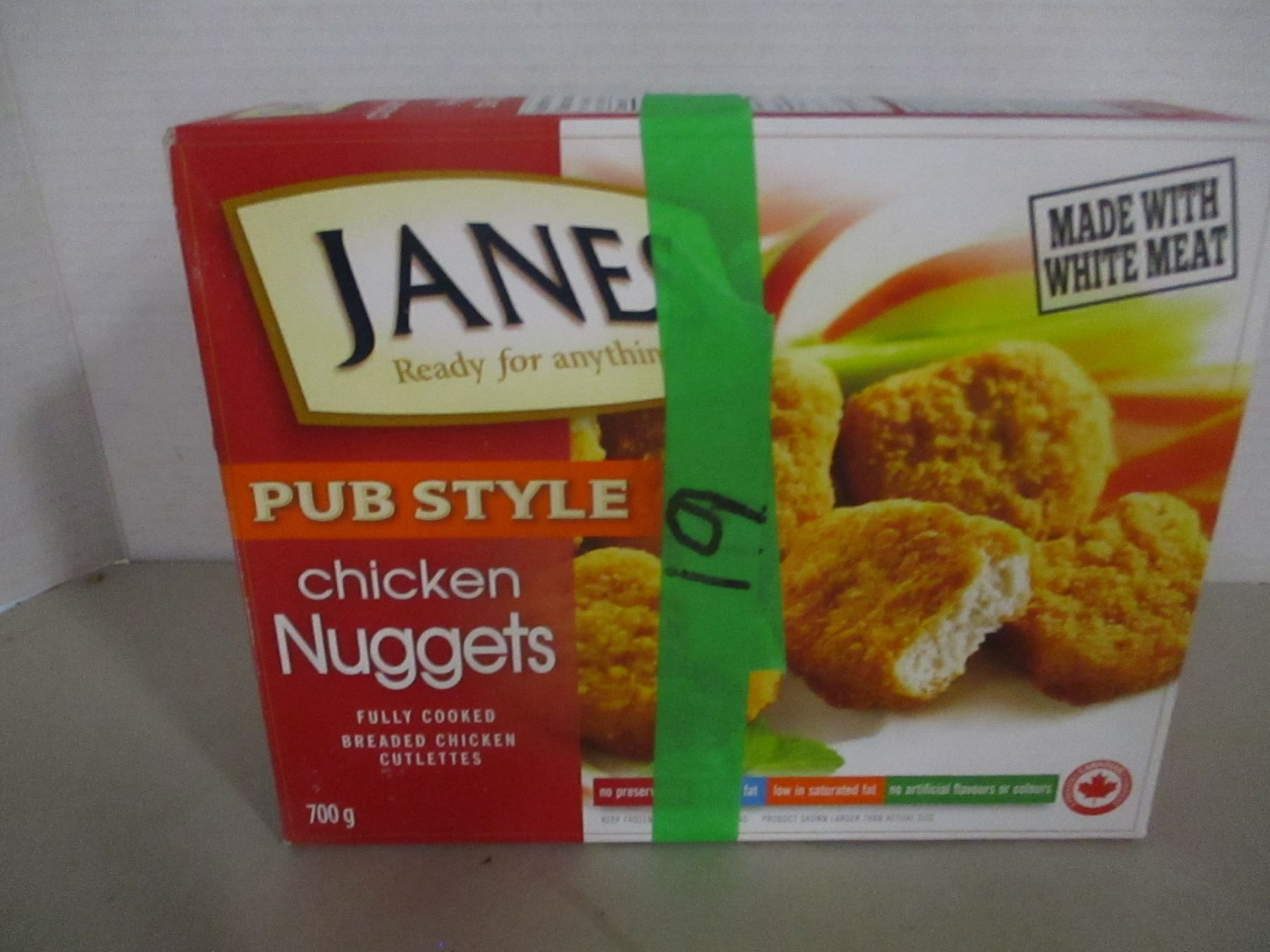 FROZEN: JANE'S FULLY COOKED CHICKEN NUGGETS (700G) - BOX