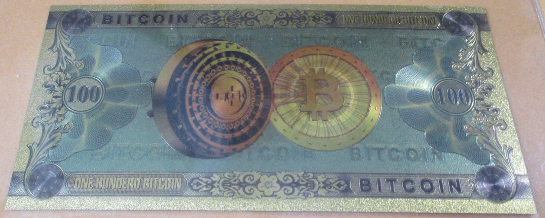 100 BIT COIN BANK NOTE