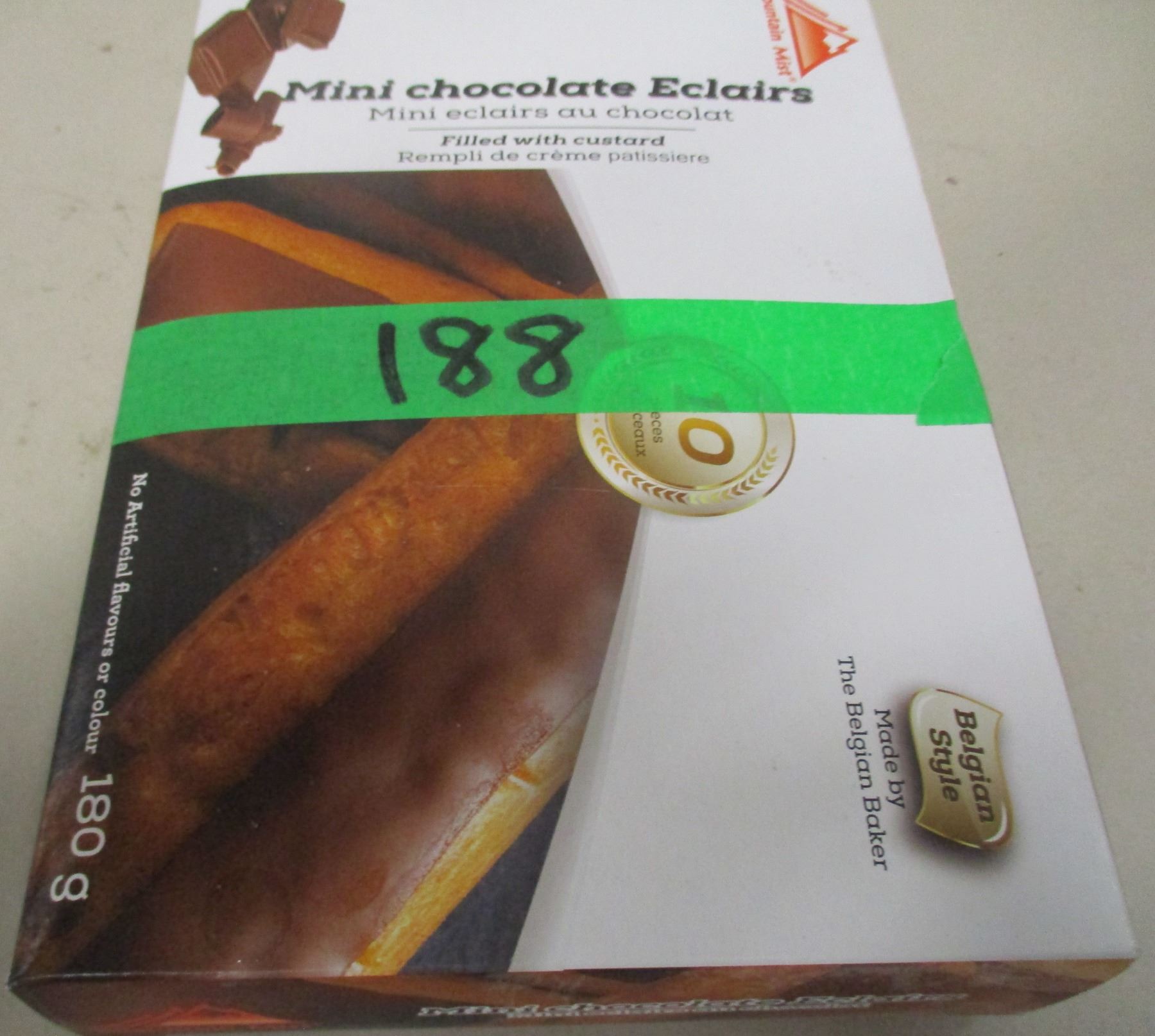FROZEN: MINI CHOCOLATE ECLAIRS (10) (180G) - BOX