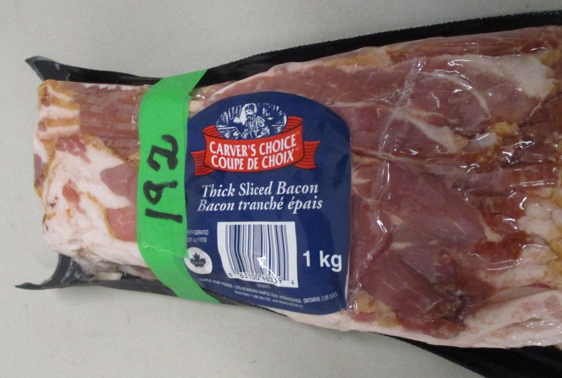 FROZEM: CARVERS CHOICE THICK SLICE BACON (1 KG) - PACKAGE