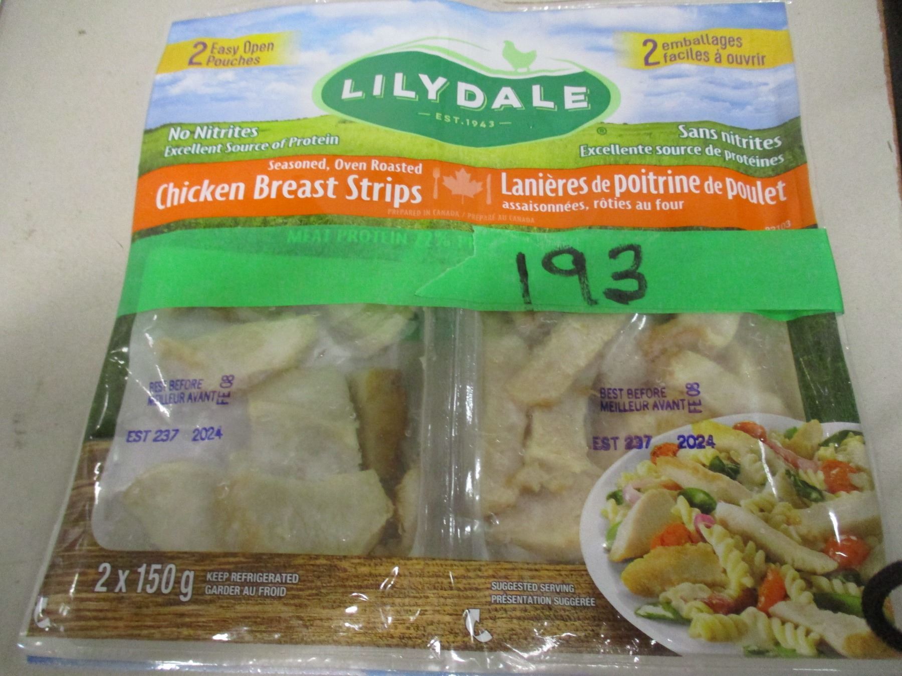FROZEN: LILYDALE CHICKEN STRIPS (2 PACKAGES X 150G)