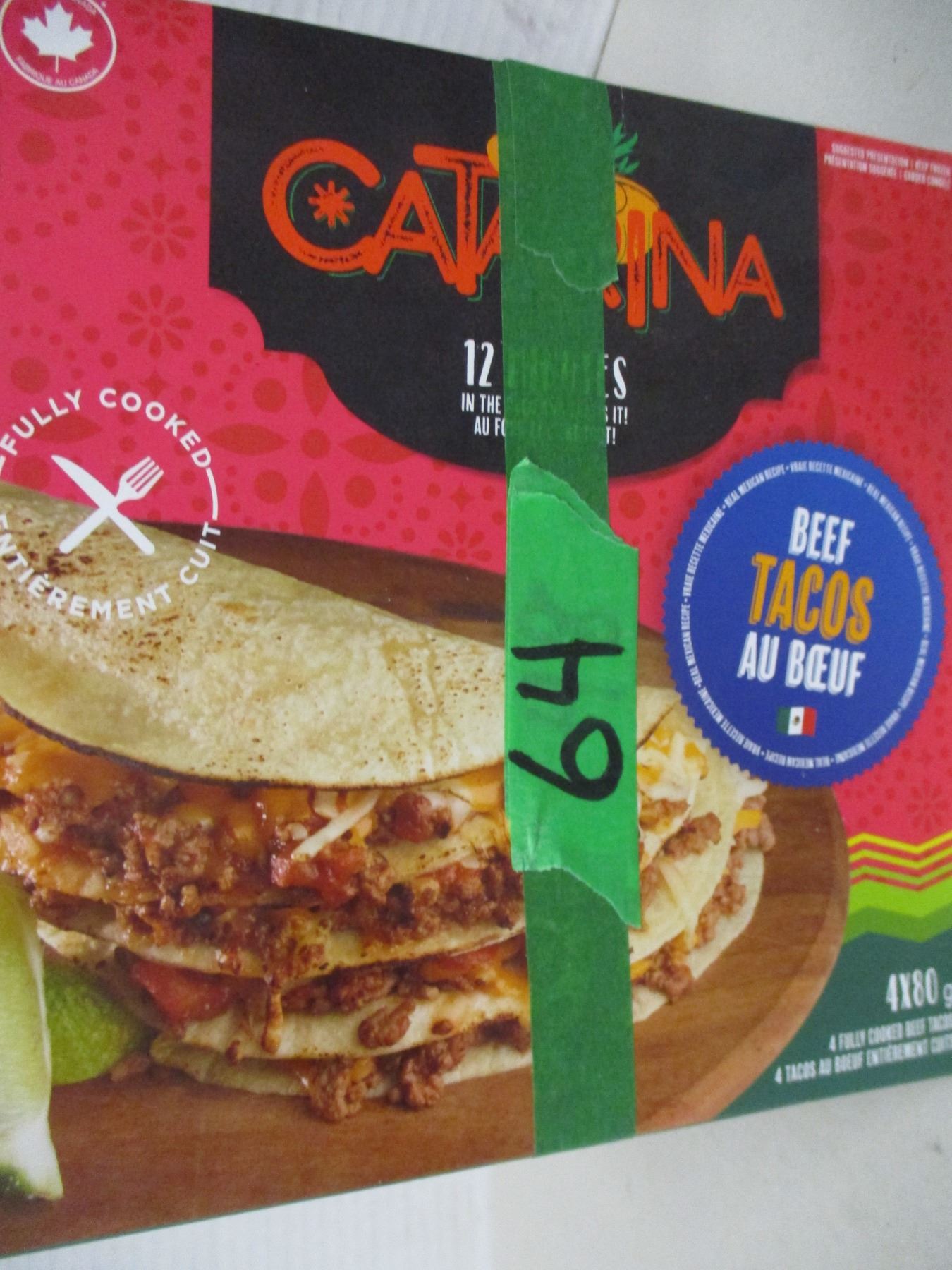 FROZEN: CATARINA BEEF TACOS (4 X 80G) - BOX