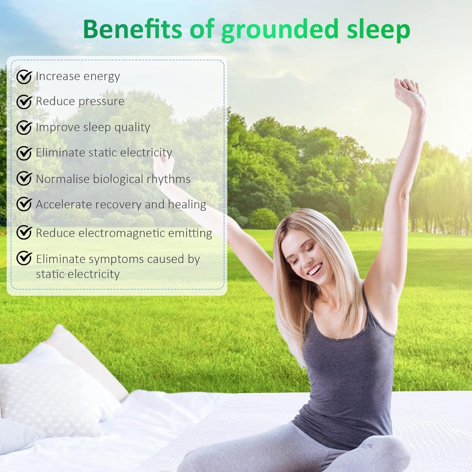 Merisky Grounding Sheets Conductive Half Flat Sheet 24inX110
