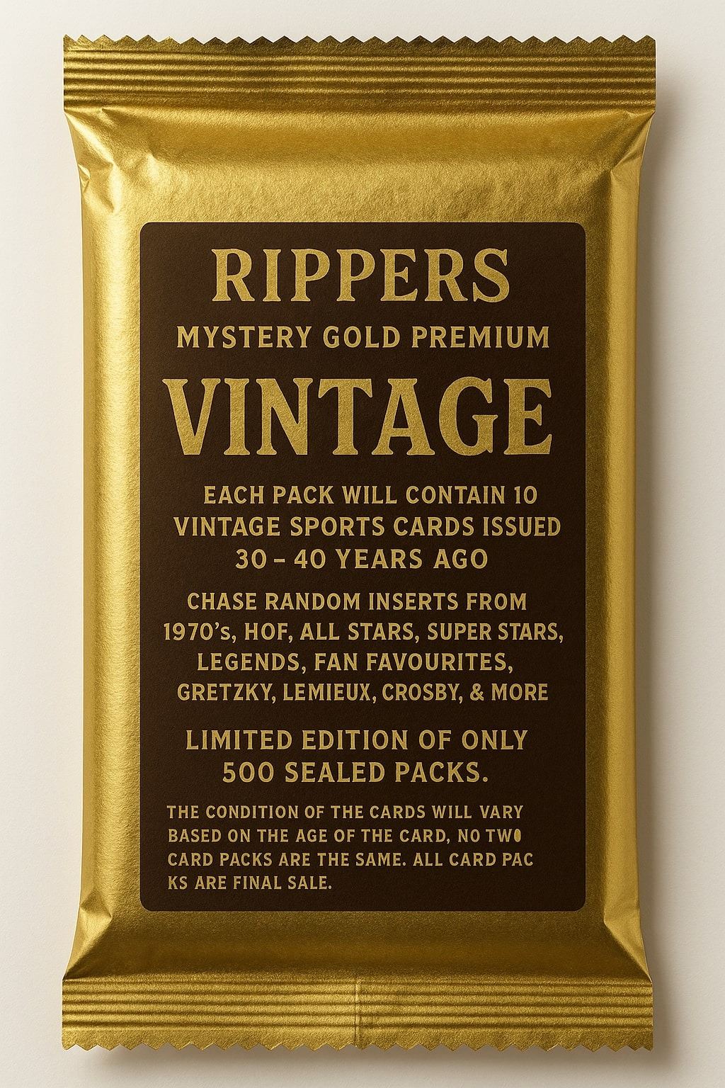 Rippers "VINTAGE" Sports Card Pack - 10 Cards Plus Random Inserts