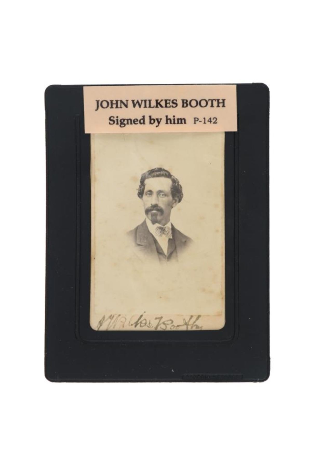 John W. Booth (1838-1865) Signed Cartes-de-Visite