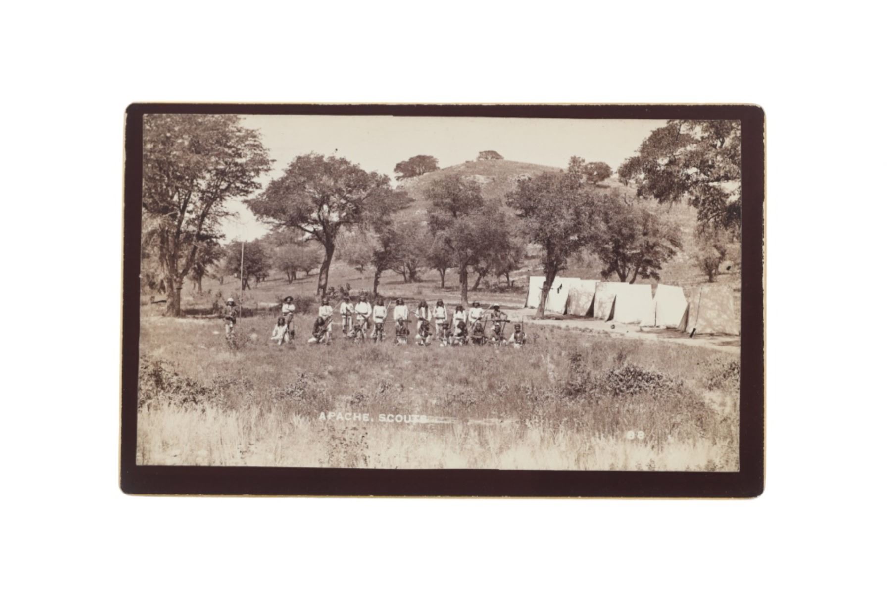 Rare C.S. Fly Boudoir Card, "Apache Scouts"