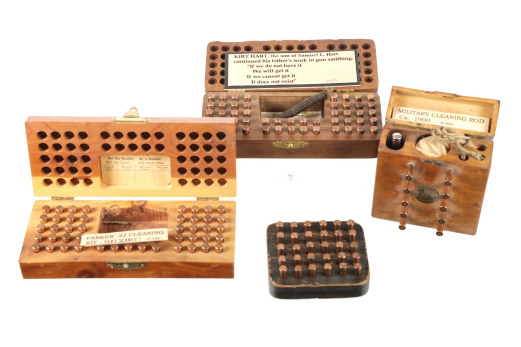K. L. Hart .22 Rimfire Ammo Boxes, Cleaning Kit