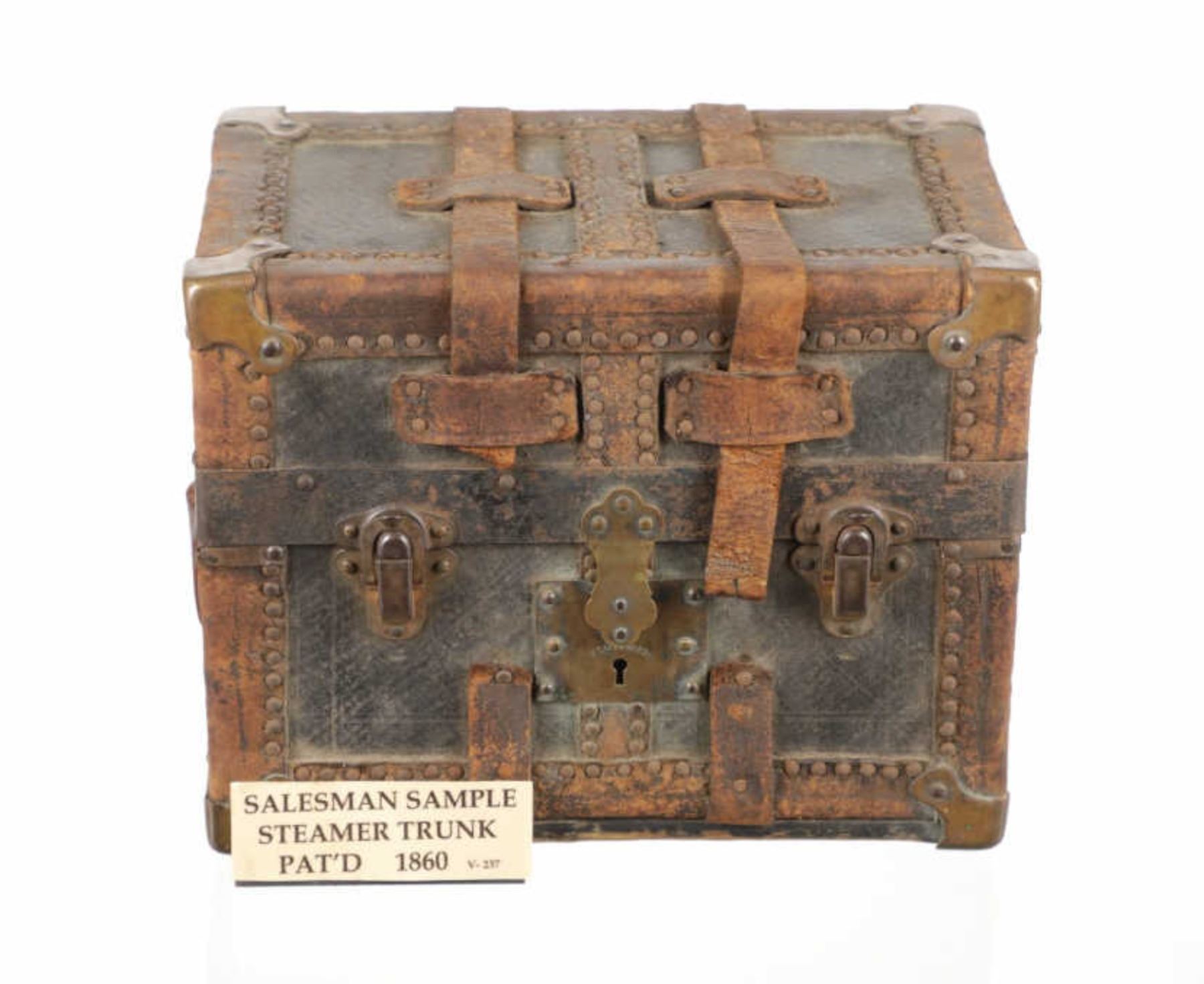 Salesman Sample Steamer Trunk Patented 1860
