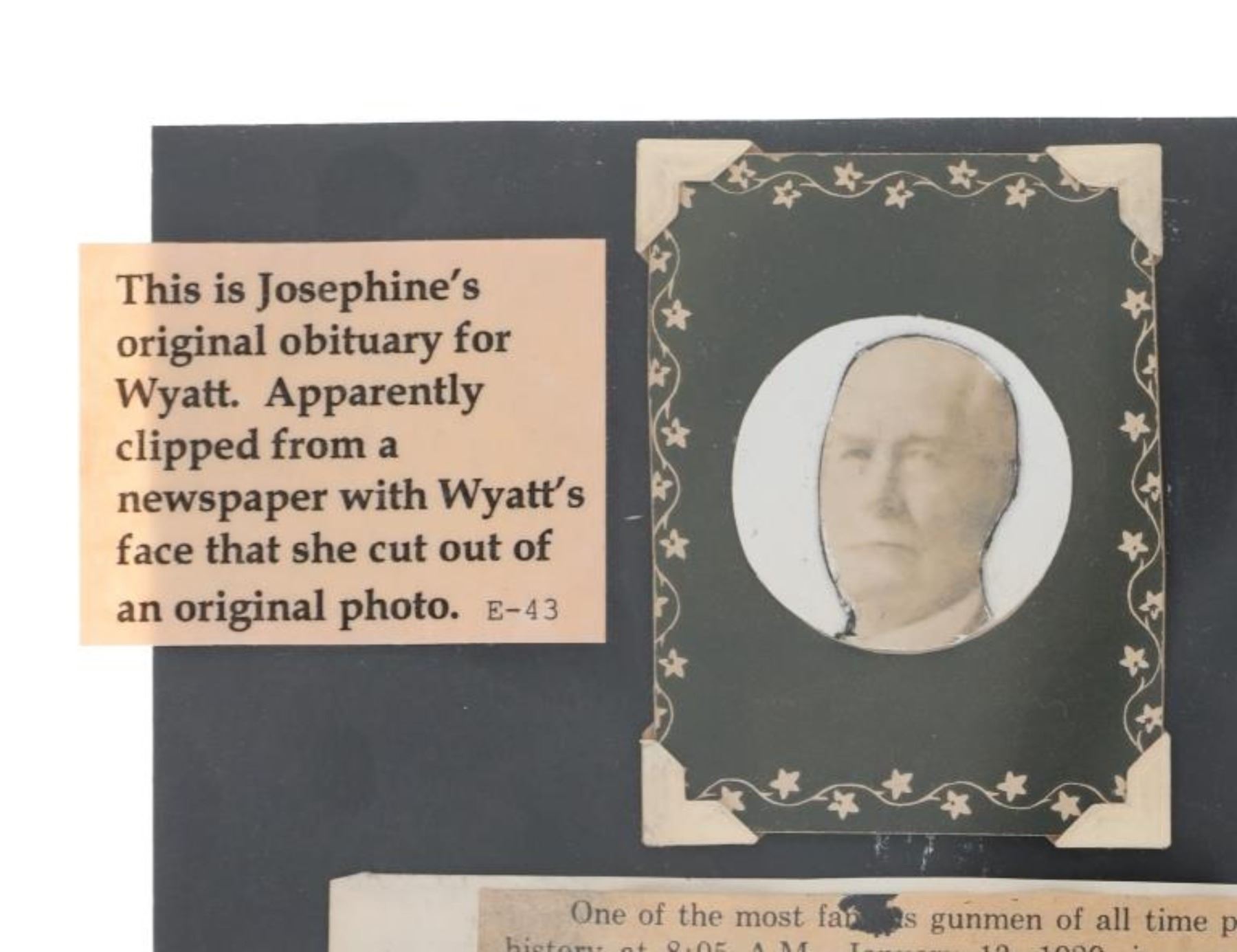 Wyatt Earp's Obituary by Josephine Earp, 1929