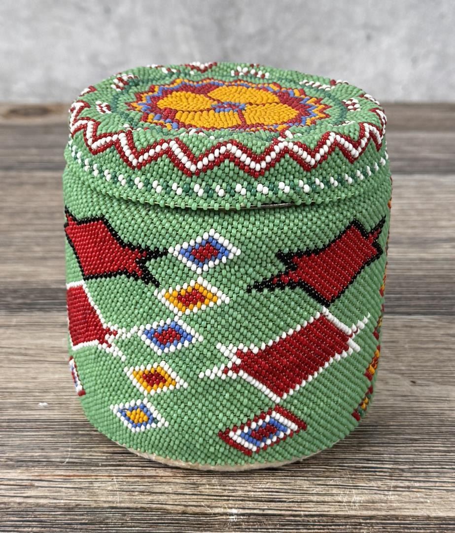 Paiute Native American Indian Beaded Jar
