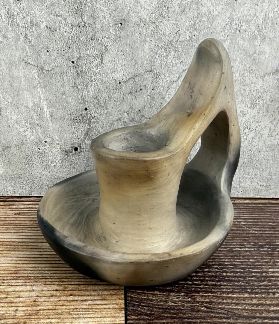 Cherokee Catawba Pottery Candlestick