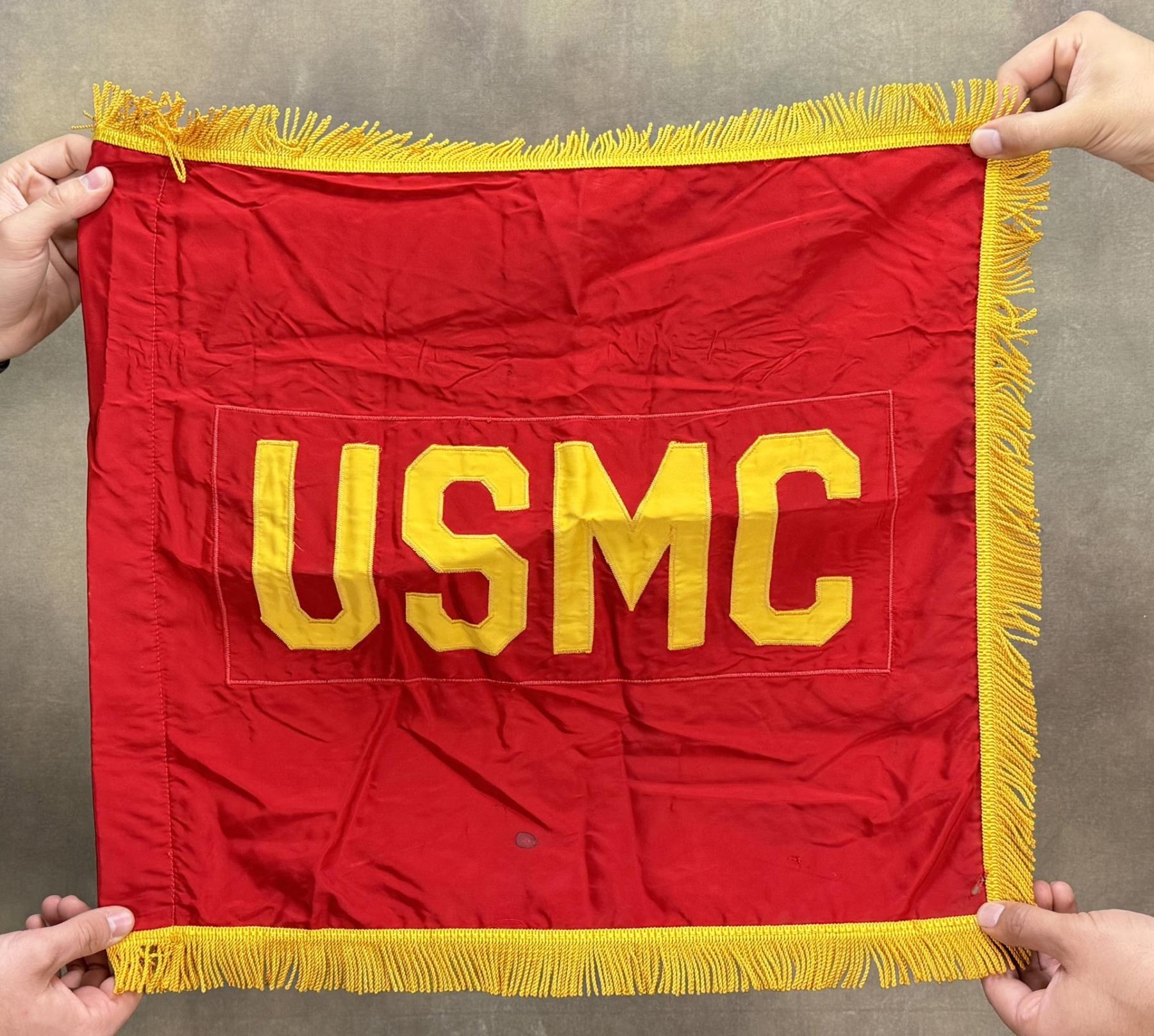 USMC Marine Corps Ceremonial Fringed Guidon Flag