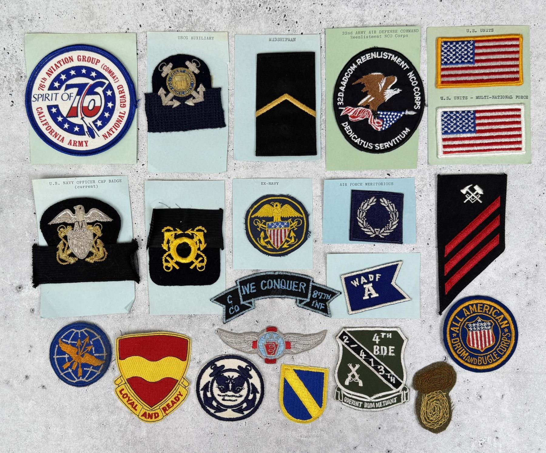 Collection of Armed Forces Patches