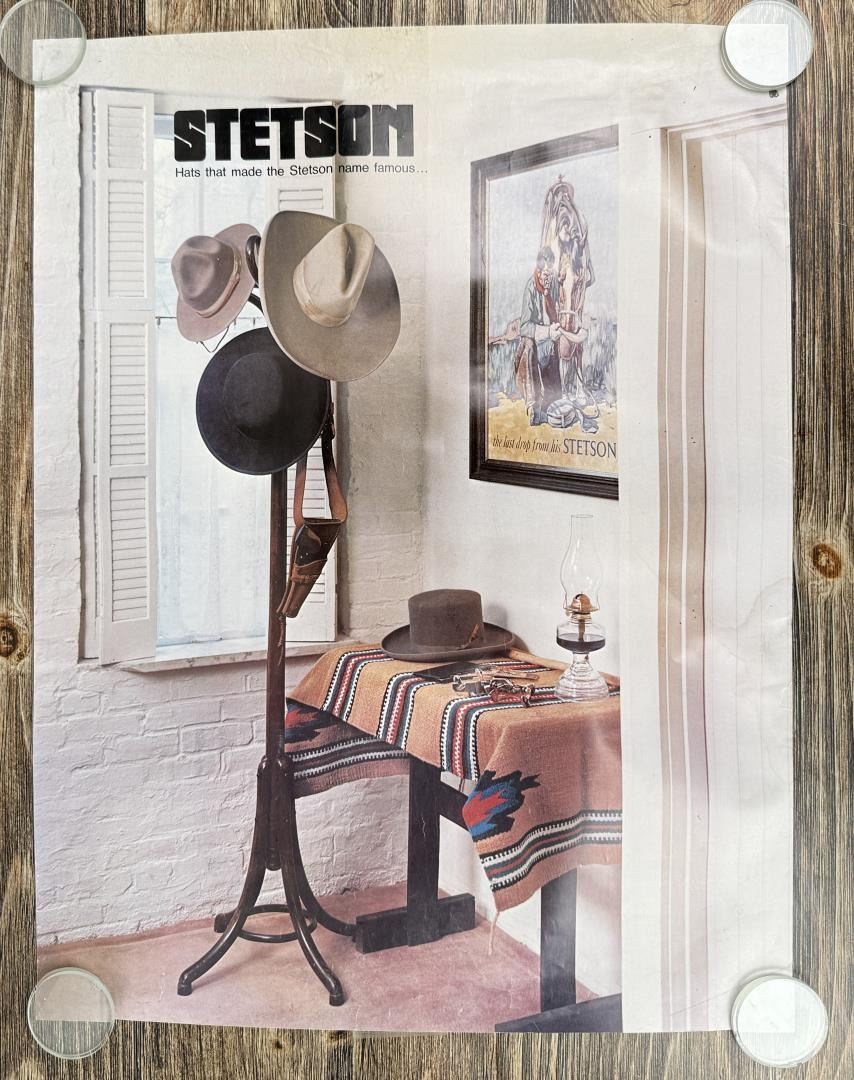 Stetson Cowboy Hats Advertising Poster
