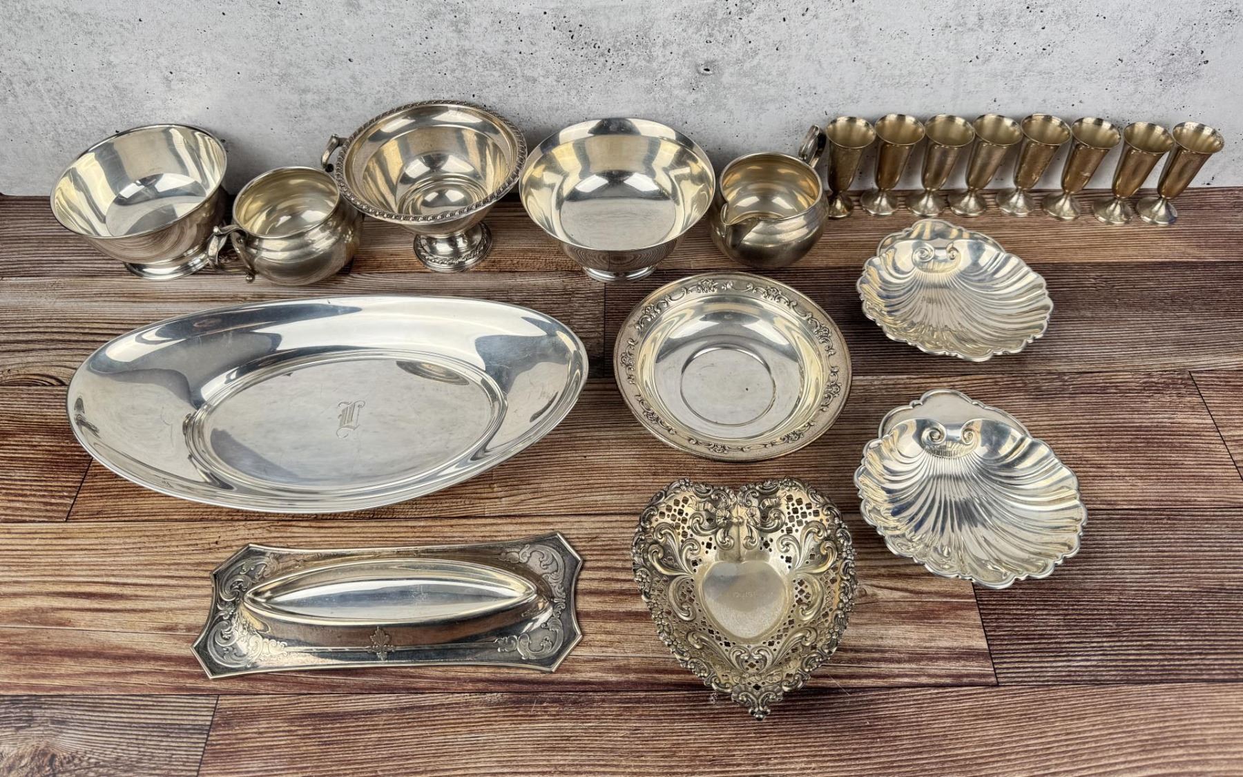Collection of Sterling Silver Table Articles