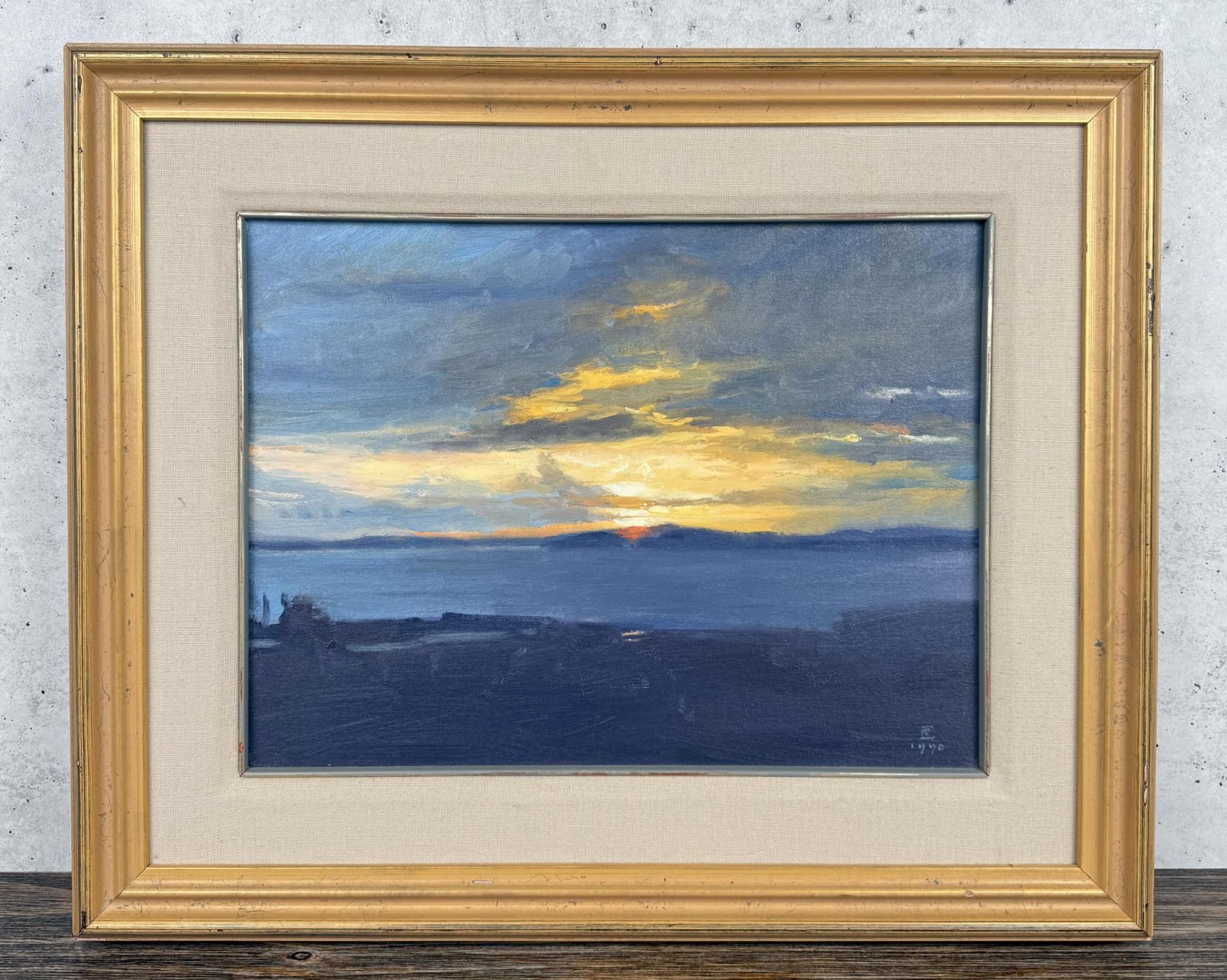 William Elston Puget Sound Sunset Painting