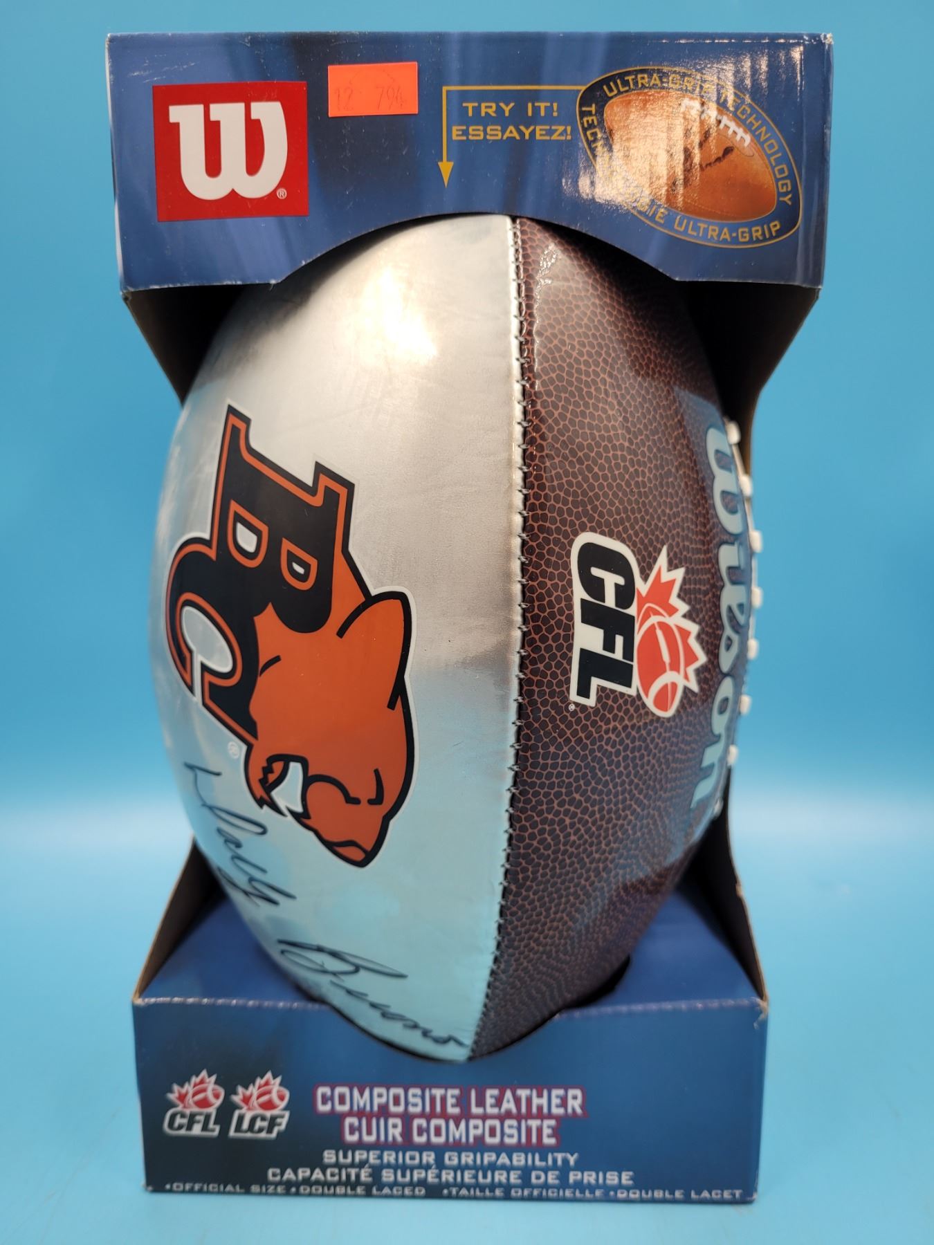 Autographed BC Lions Football (2 Autographs)