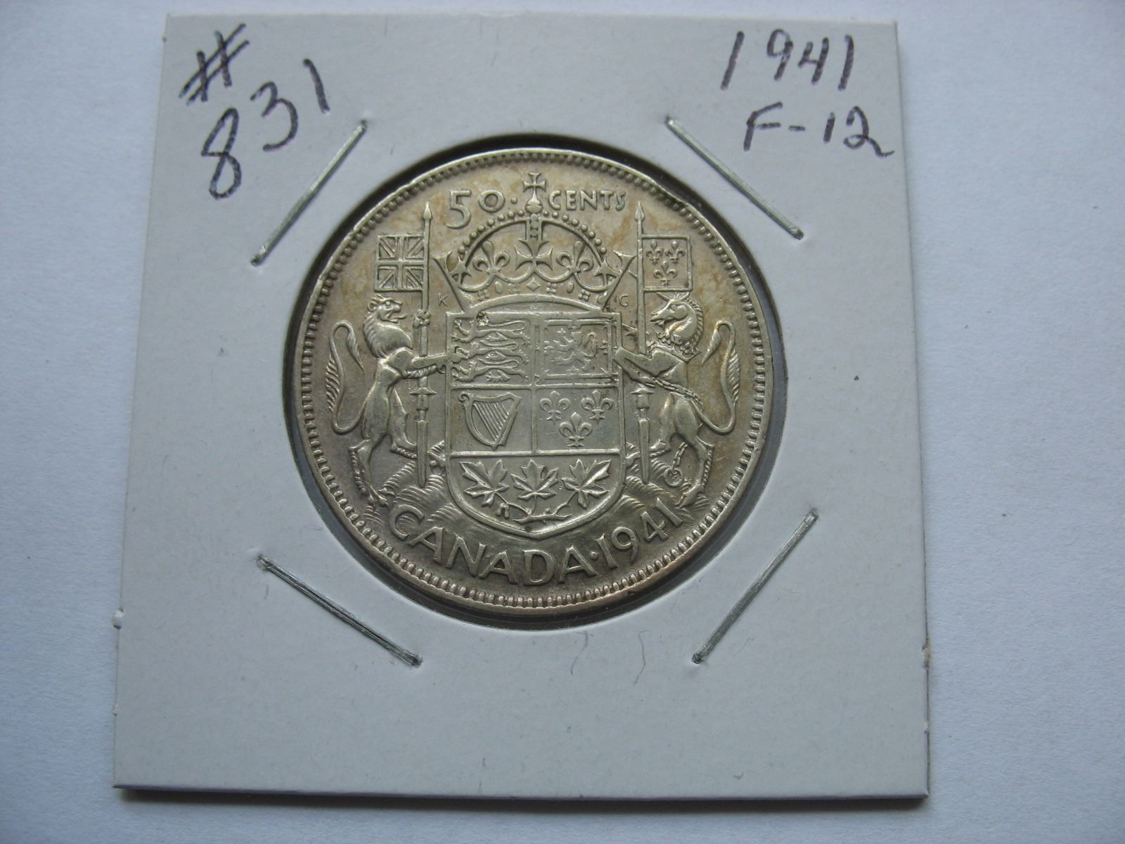 1941 CANADIAN SILVER 50 CENT COIN - Schmalz Auctions