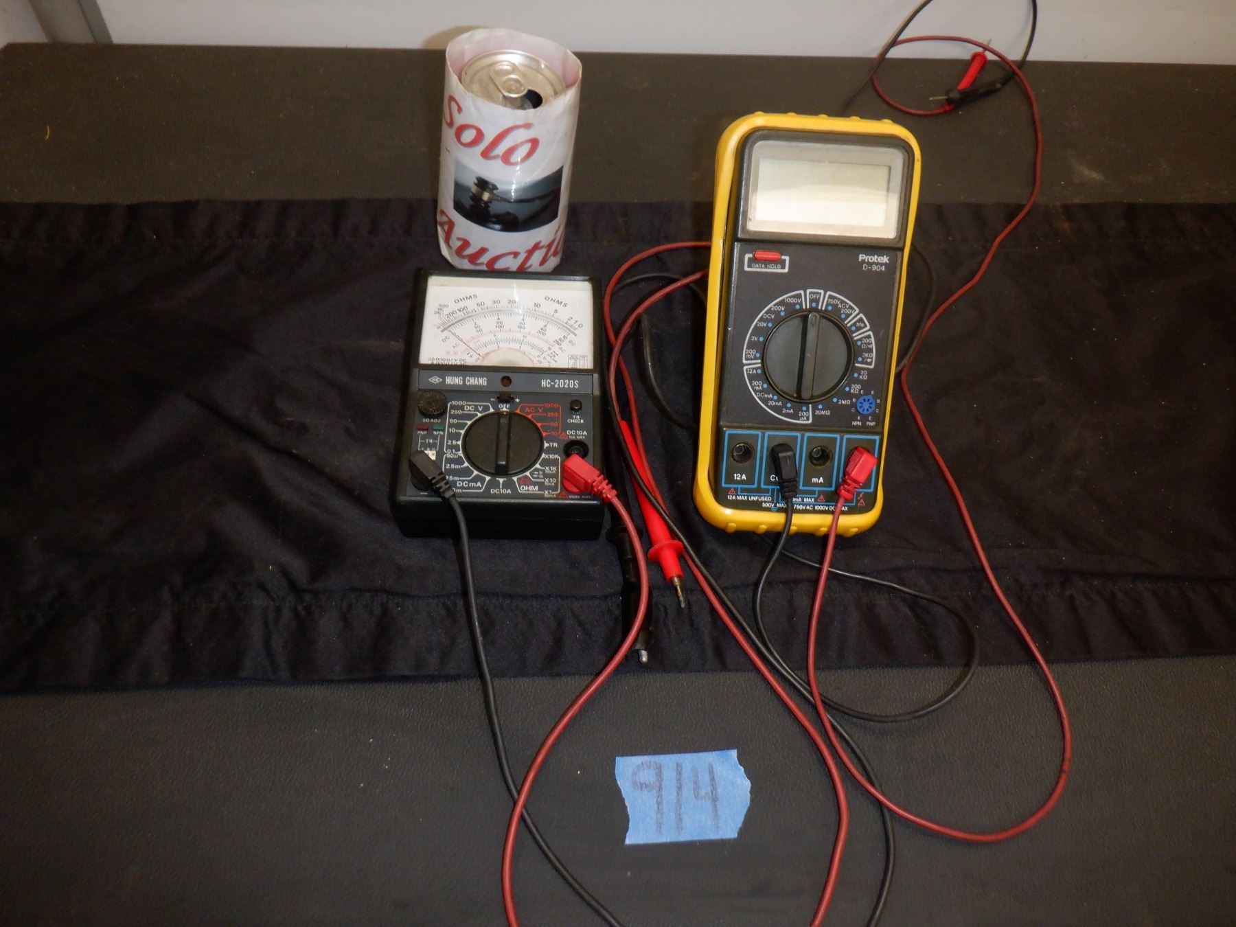 Digital multimeters used for measuring electrical quantities like ...