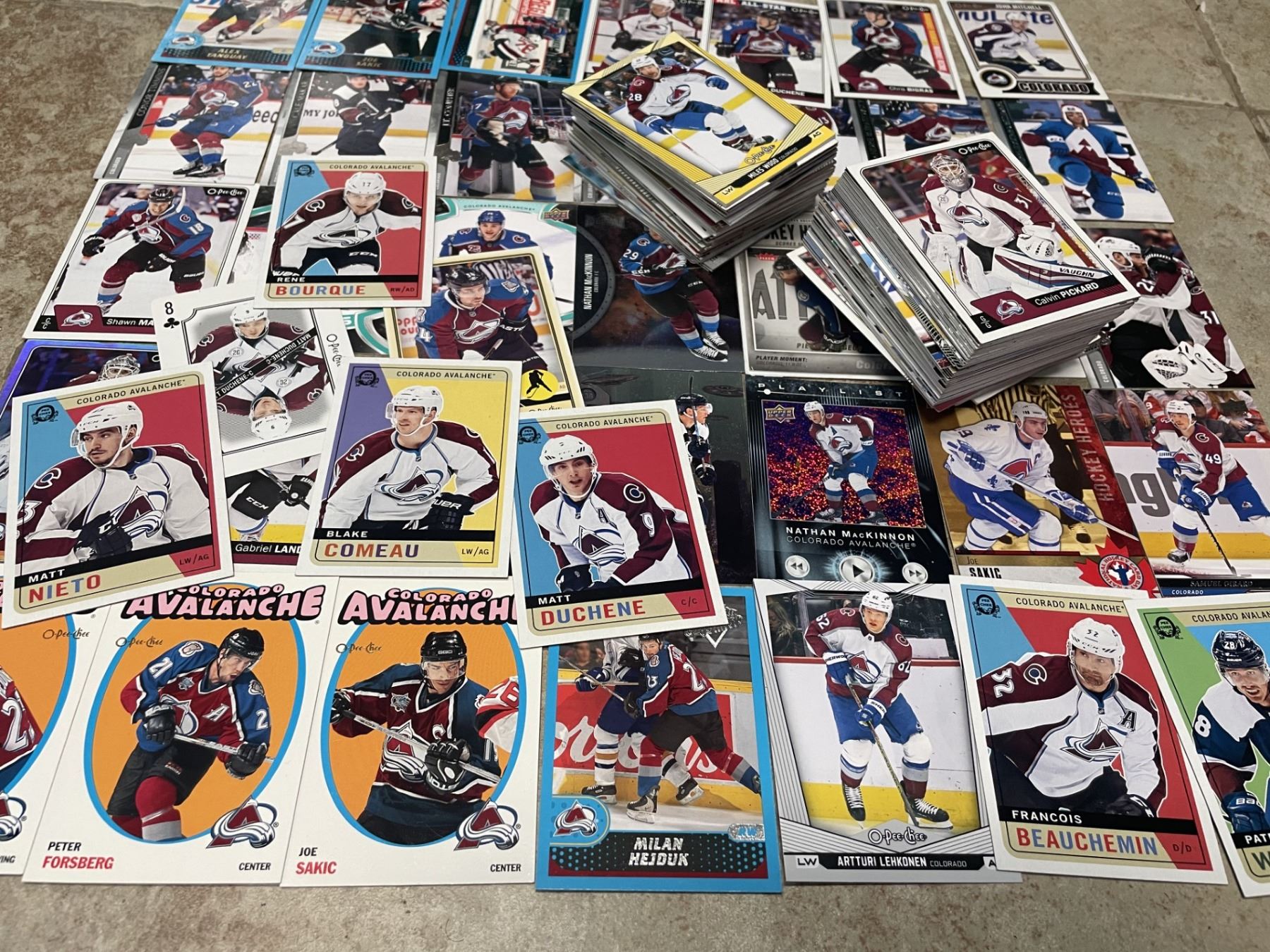 Colorado Avalanche Hockey Cards As Shown