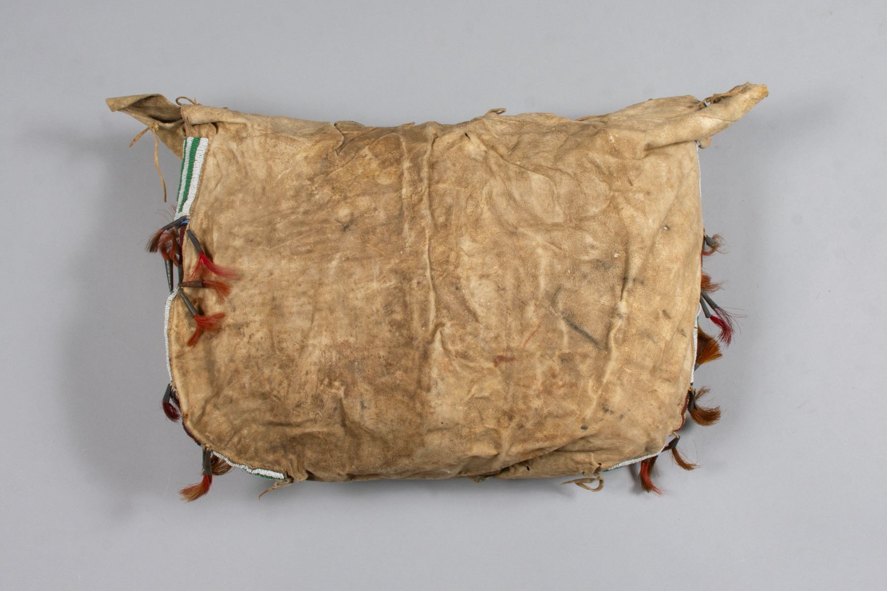 Early Northern Plains Teepee Bag, Ca 1870-80s, beaded strips and horse ...