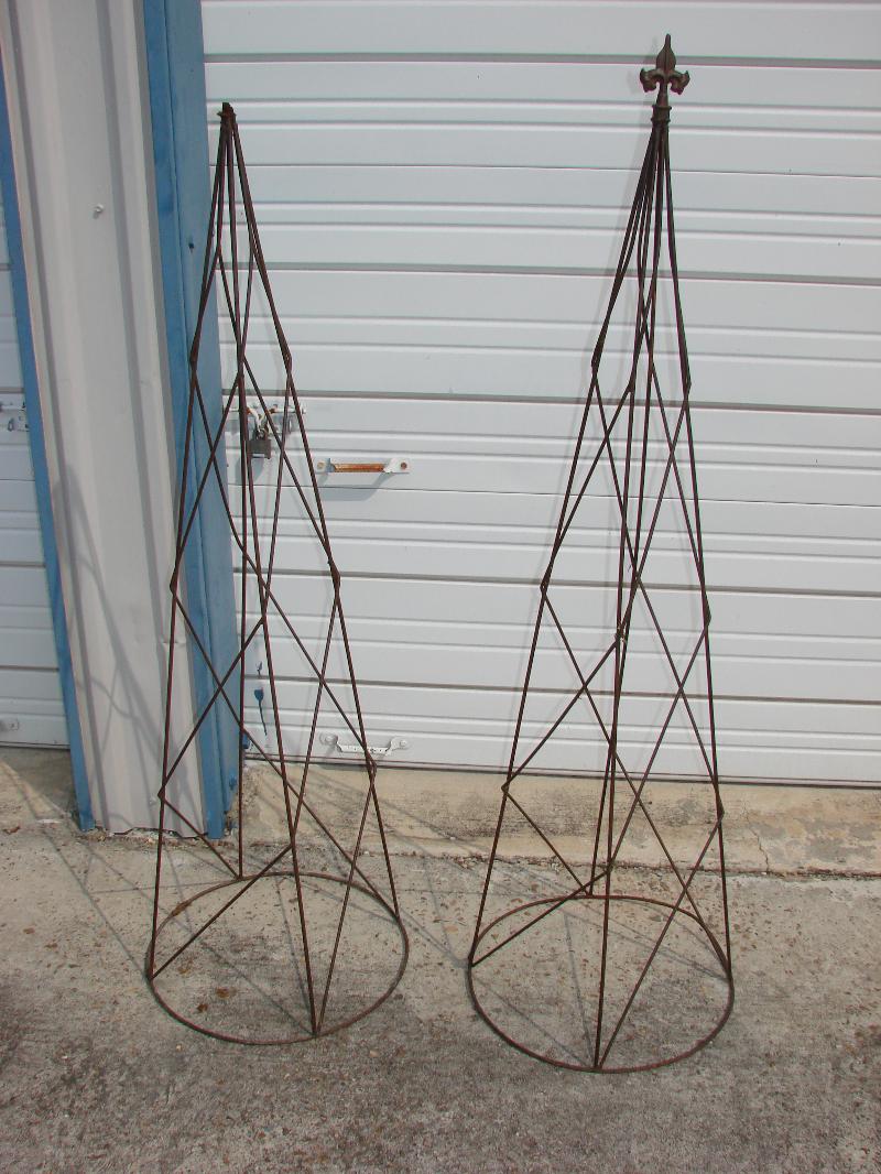 2 Cone Shaped Garden Trellis