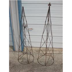2 Cone Shaped Garden Trellis