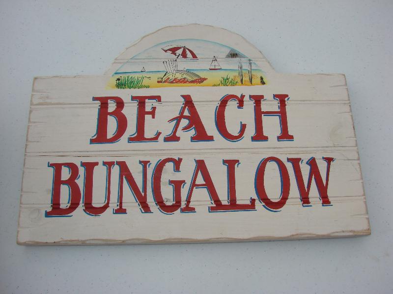 Wooden "Beach Bungalow" Sign