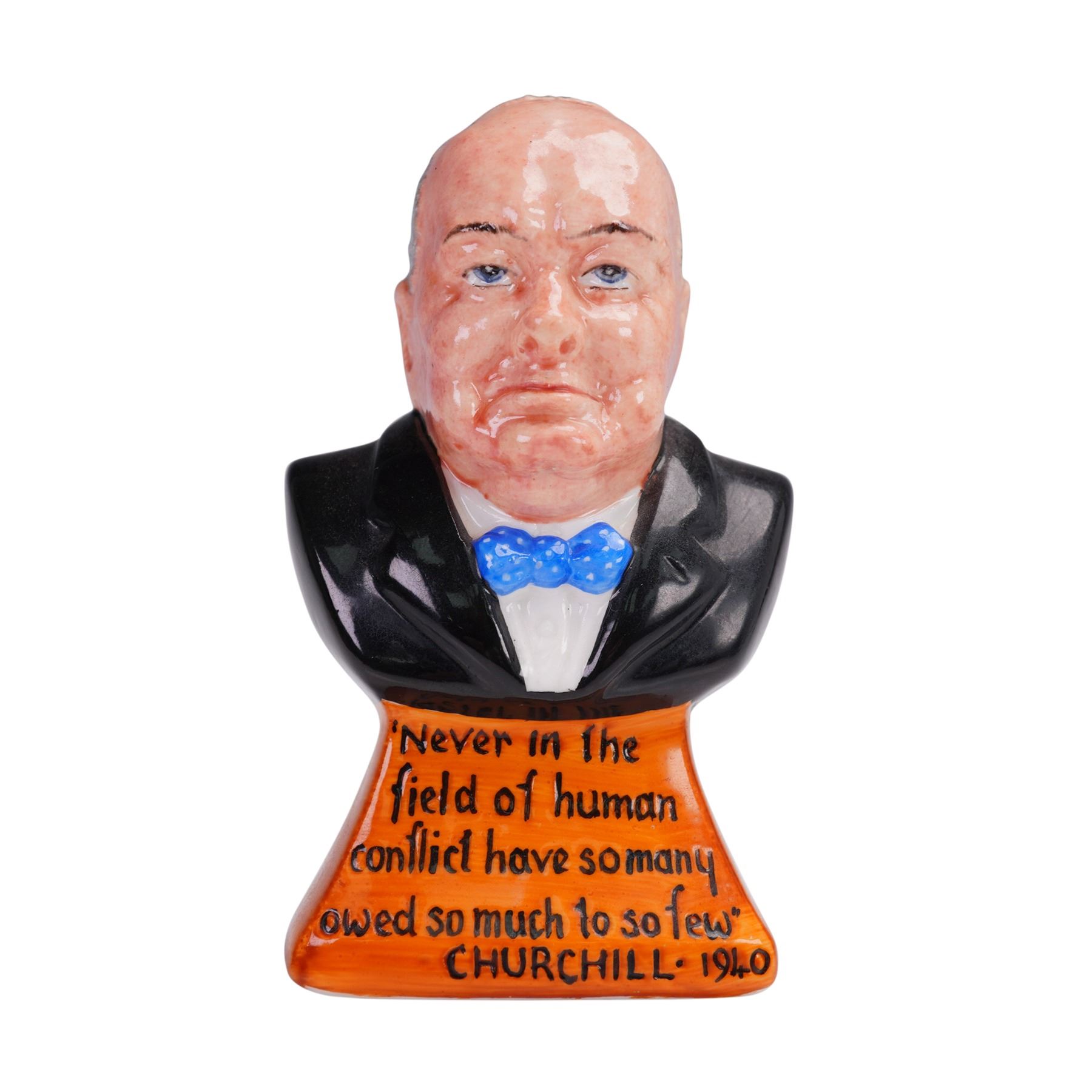 Lawton Pottery Bust Figurine, Sir Winston Churchill