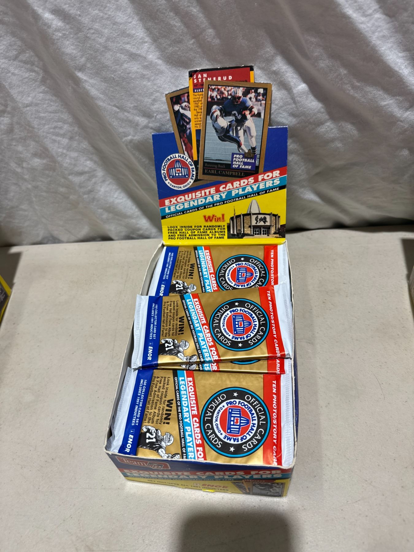 Pro football Hall of Fame exquisite cards for legendary players unopened