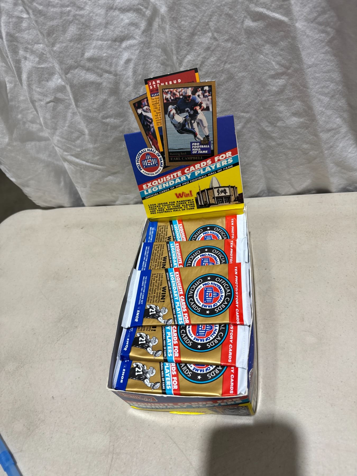Pro football Hall of Fame exquisite cards for legendary players unopened