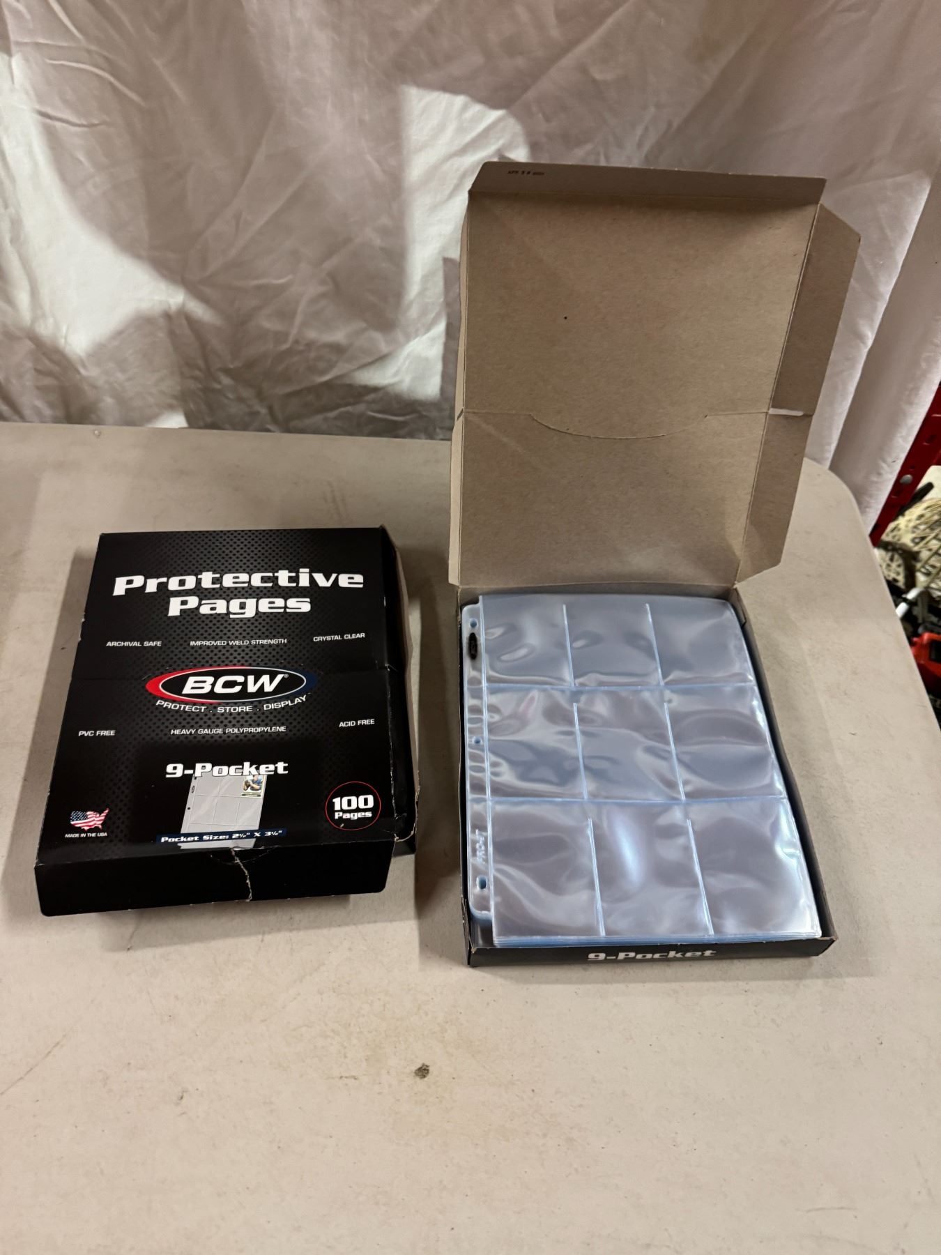 Protective pages for sports cards