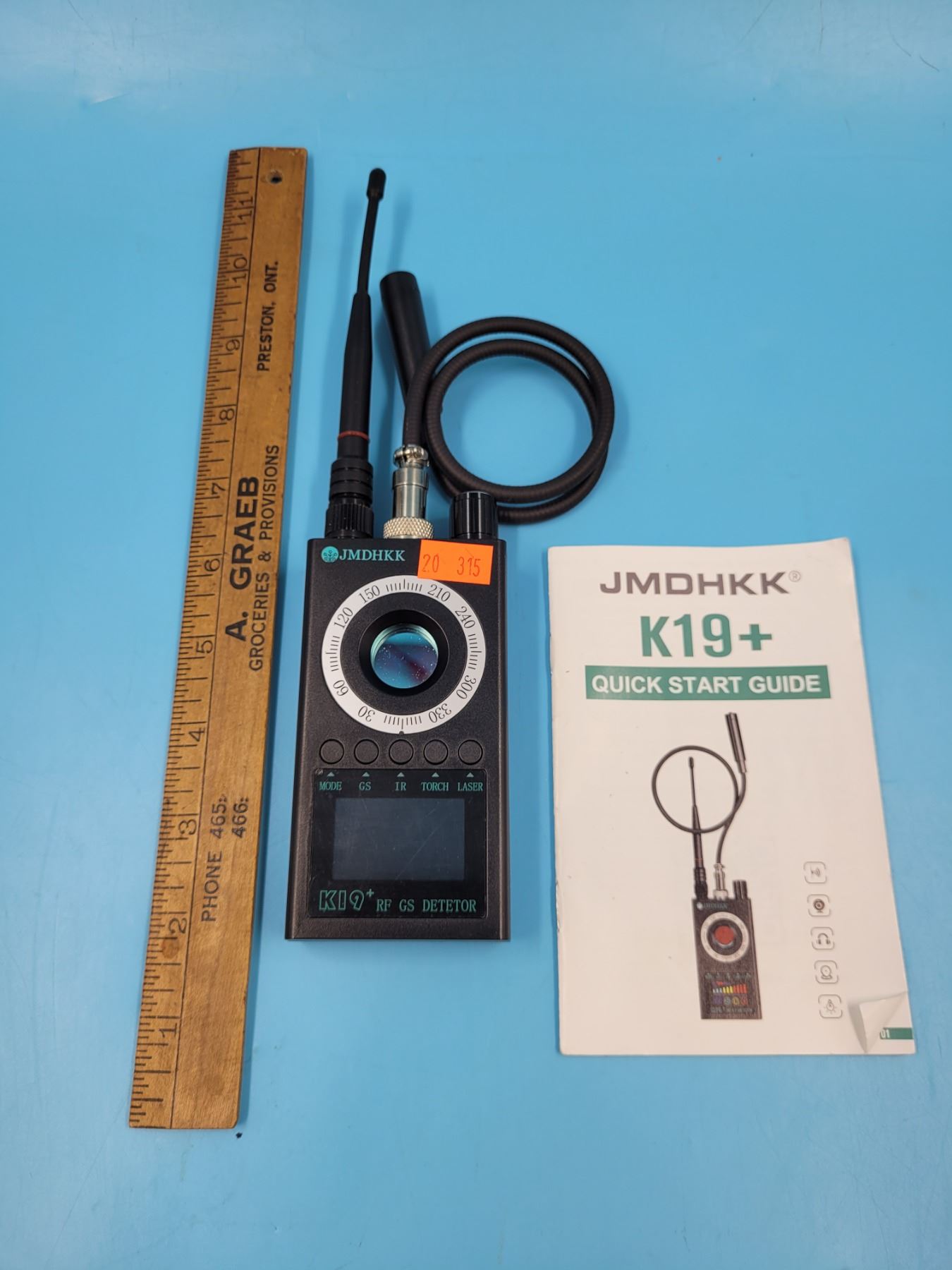 JMDHKK K19+ Hidden Camera Detector w/ Start Guide