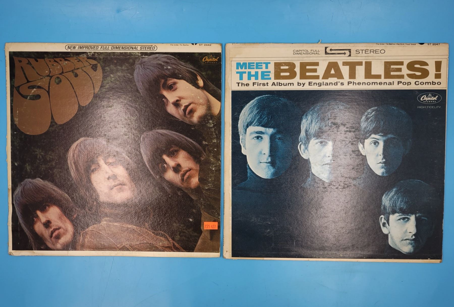 Meet The Beatles & Rubber Soul Vinyl Records by The Beatles