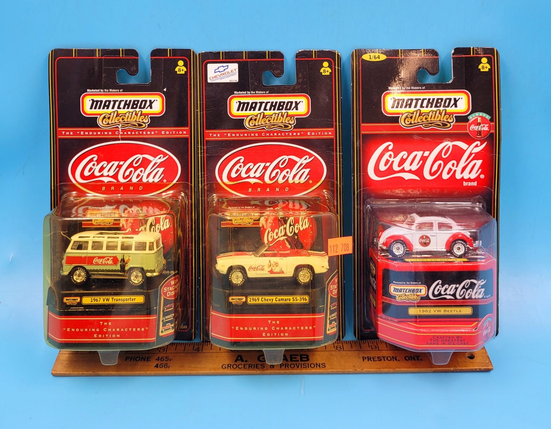 3 Matchbox Coca-Cola Die Cast Cars