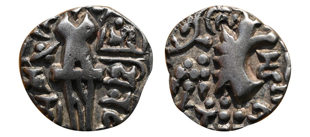 Kashmir-Karkota Dynasty of the Post-Gupta period, base gold staters of ...