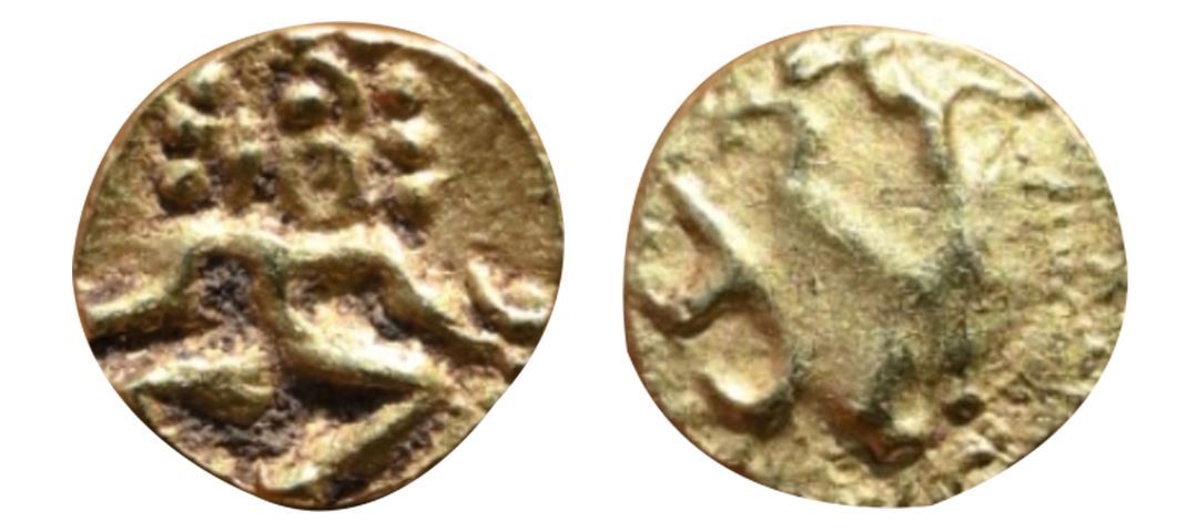 Kingdom of Mysore, gold fanam of Kanthirava Narasa Raya (1638-1662 AD ...