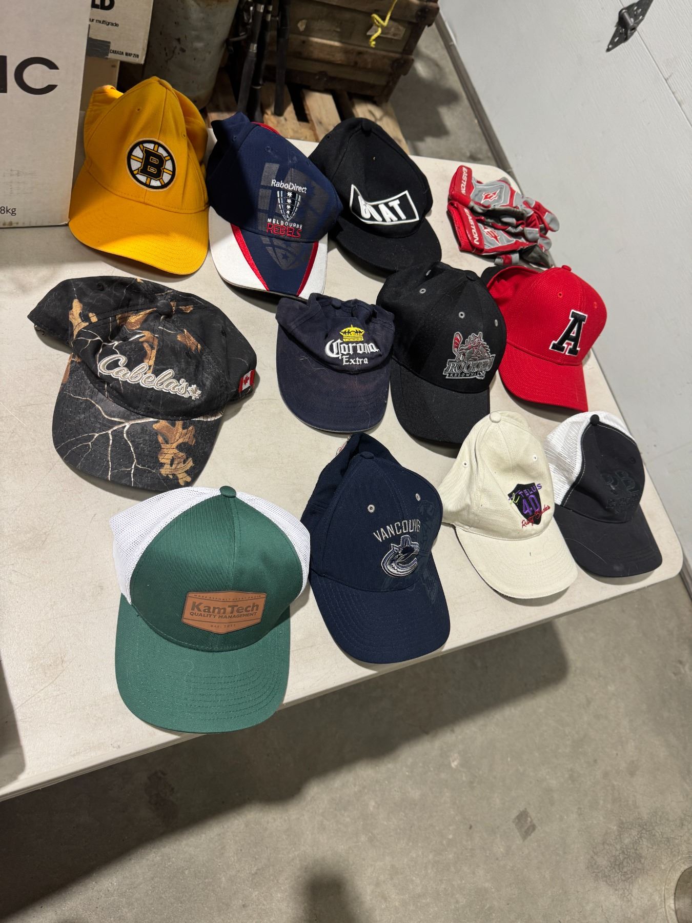 Caps and ball gloves