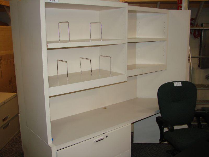 Large White Wall Unit With Matching Shelf